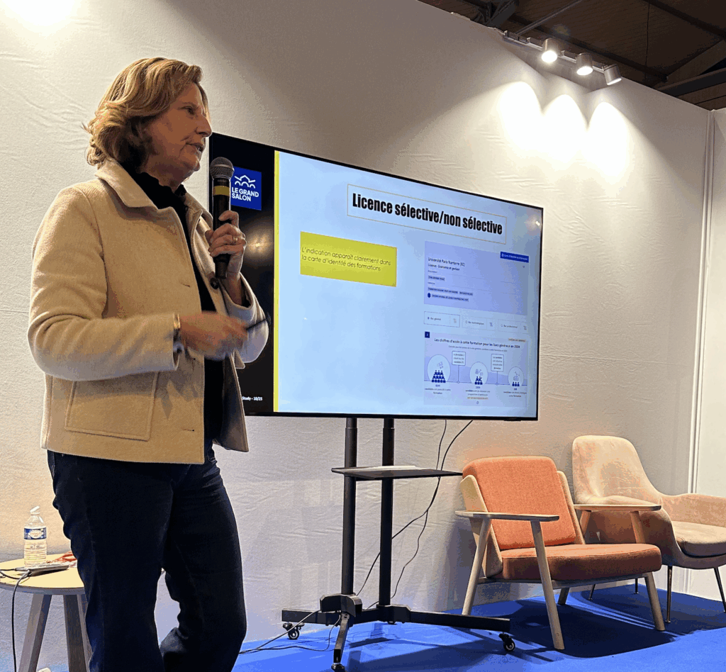 Conféfence Parcoursup par Delphine de Guillebon lors du Grand Salon ...