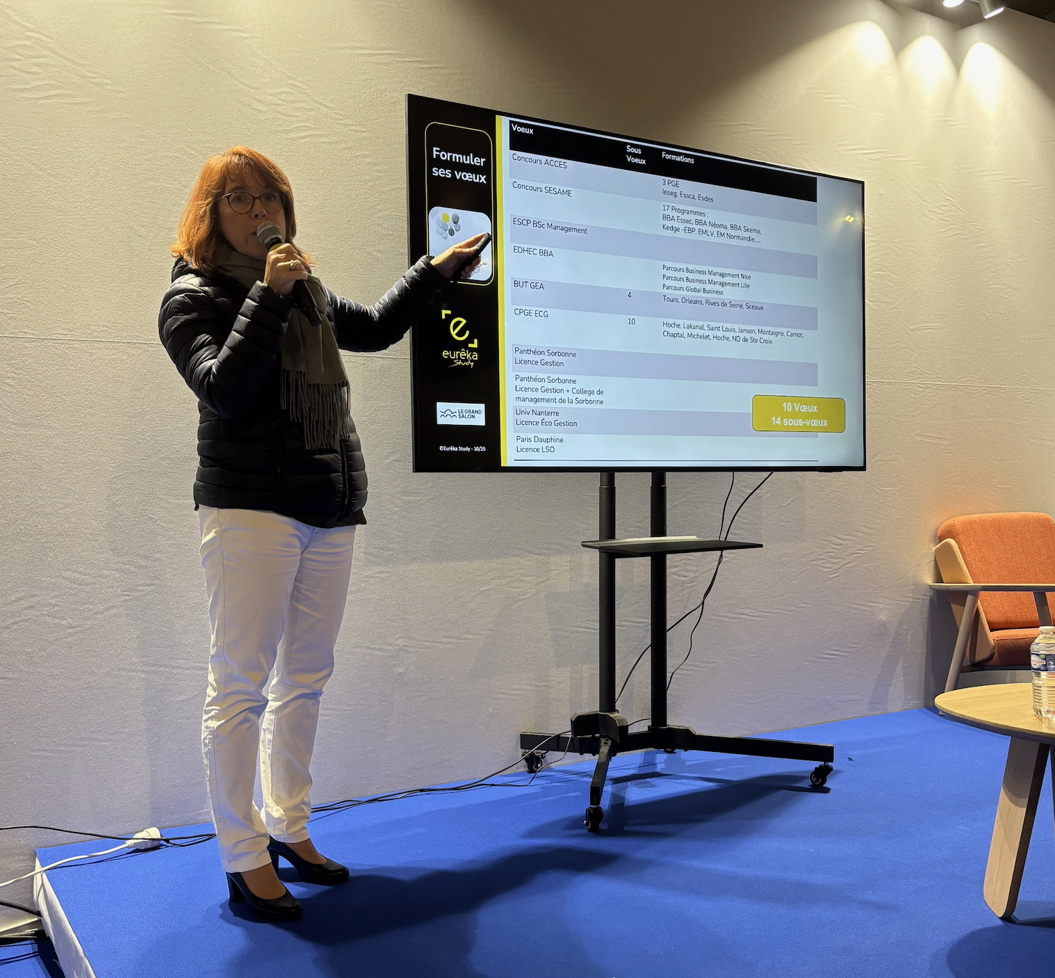 Conférence Parcoursup par Valérie Wasson lors du grand salon 2025 ...